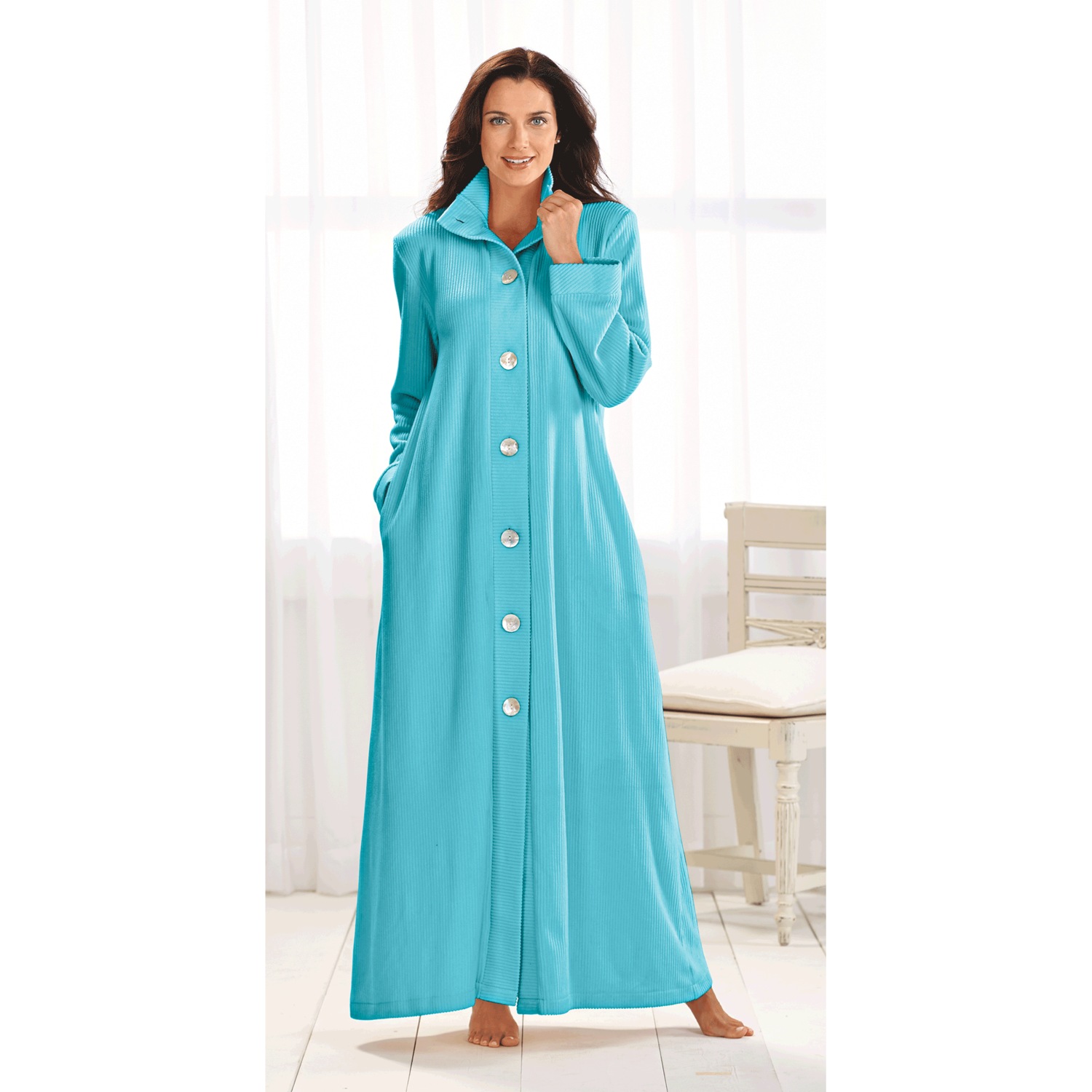 Ribbed Fleece Robe | Amerimark