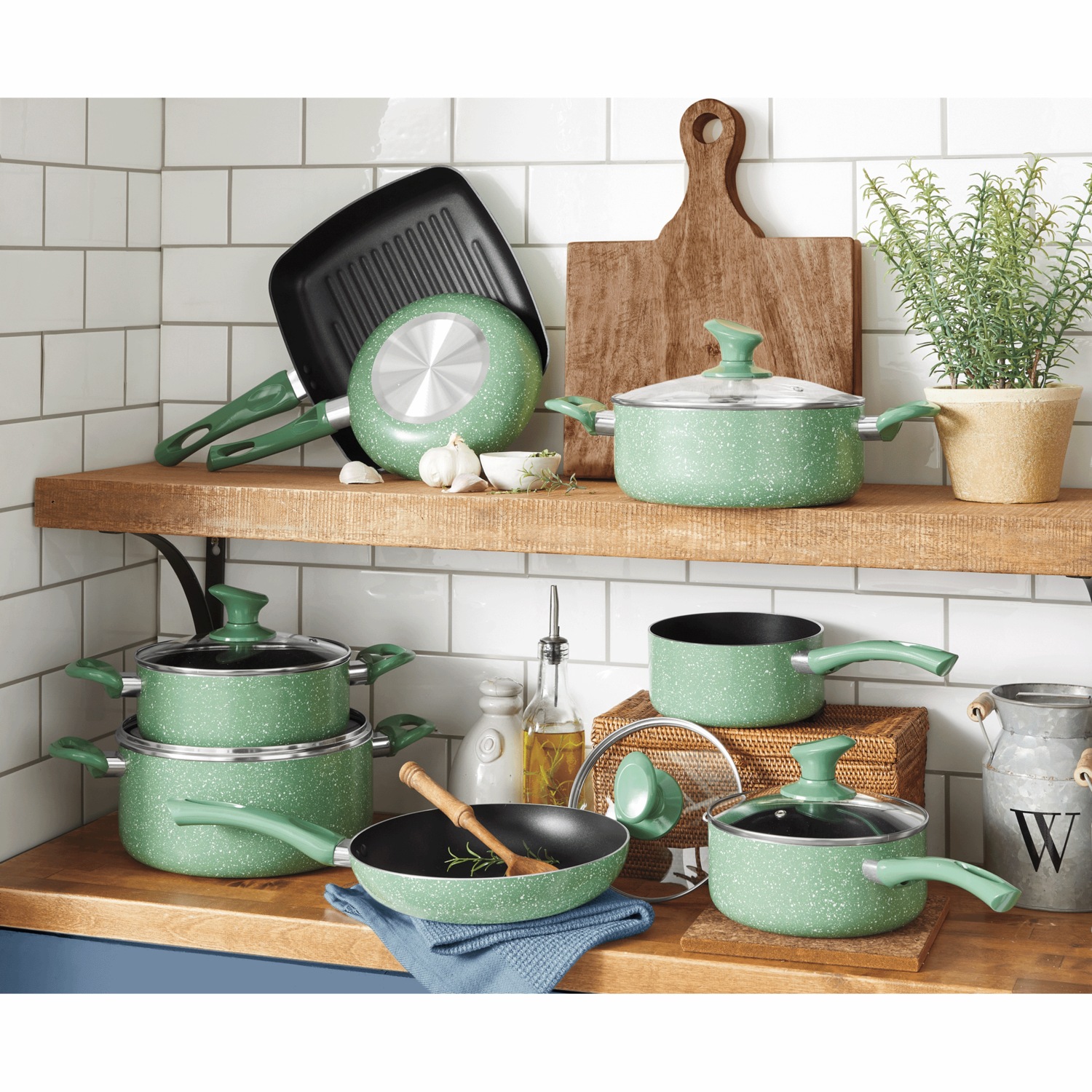 13-Piece Granite Aluminum Cookware Set | Amerimark
