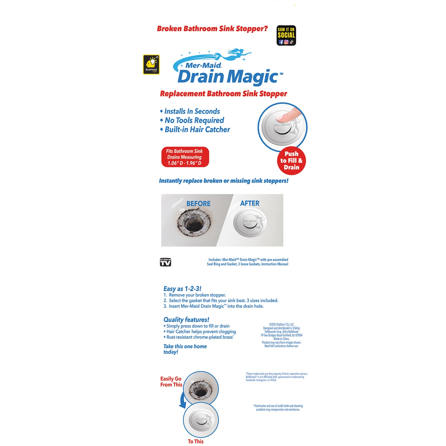 Mer-Maid Drain Magic | Amerimark