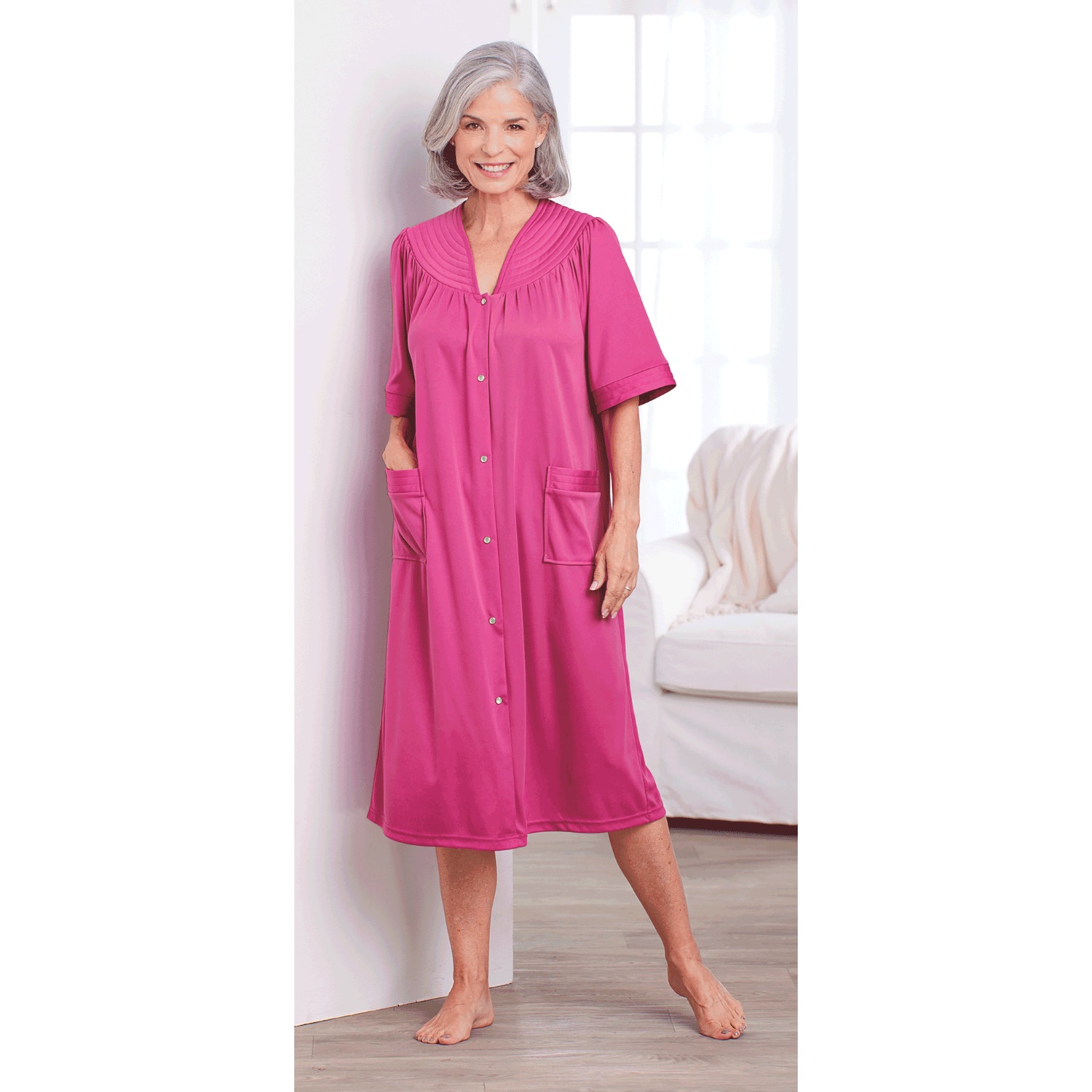 Polyester Snap-Front Duster | Amerimark