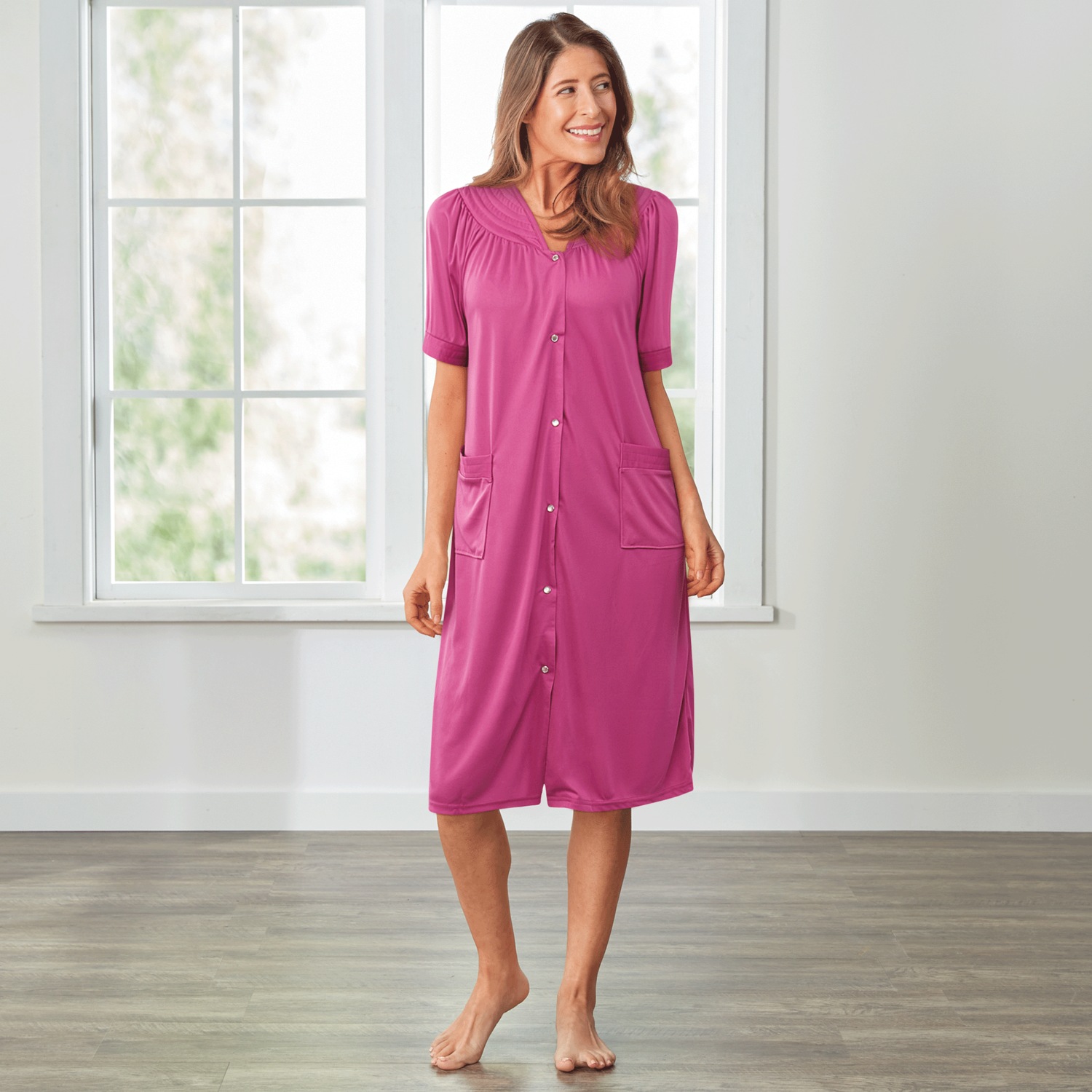 Polyester Snap-Front Duster | Amerimark