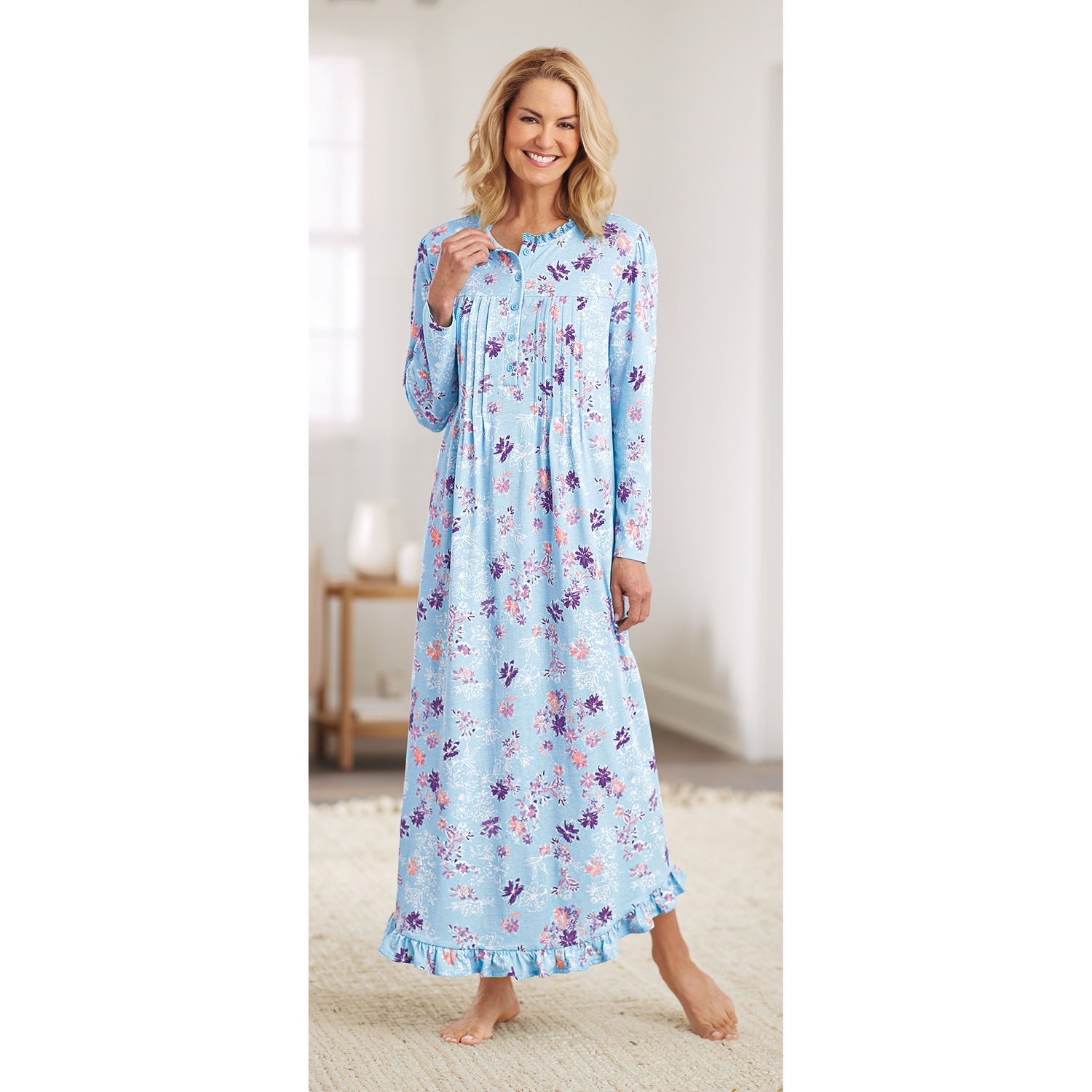 Long-Sleeve Printed Nightgown | Amerimark